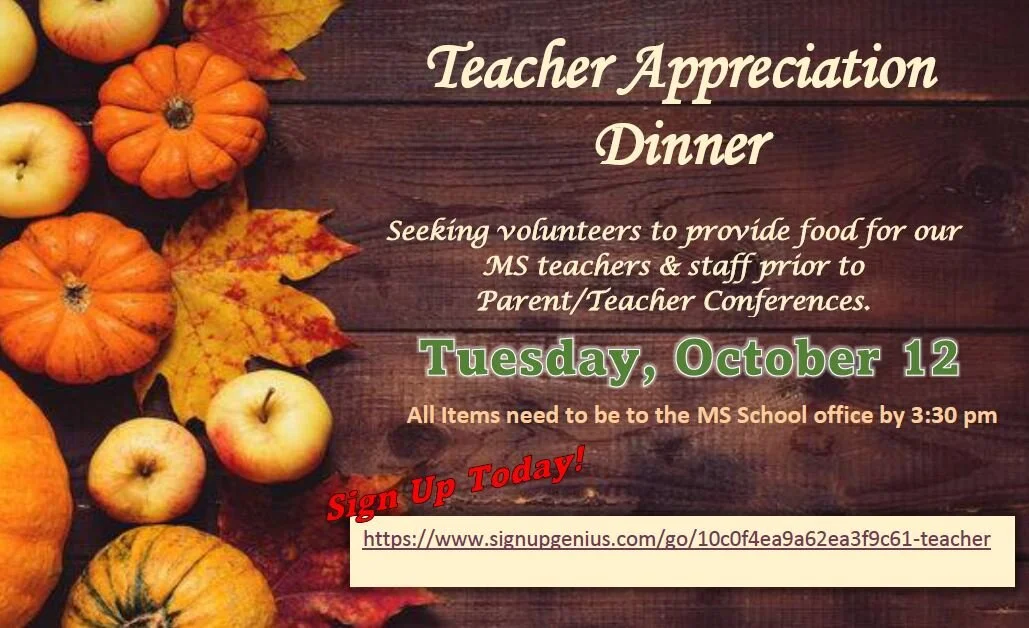 Teacher Appreciation Dinner During Parent-Teacher Conferences — Windsor ...