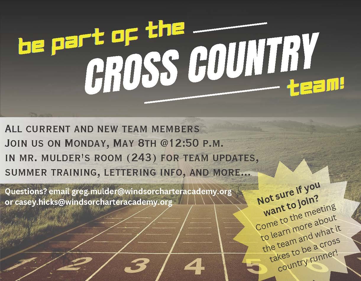 Cross Country Informational Meeting — Windsor Charter Academy