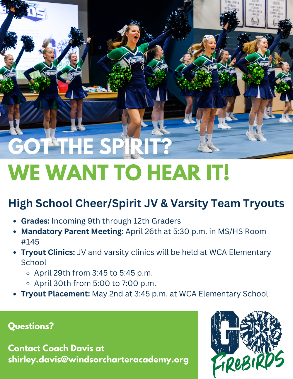 *Date Correction* - HS Cheer/Spirit Team Tryouts for 2024-25 School ...
