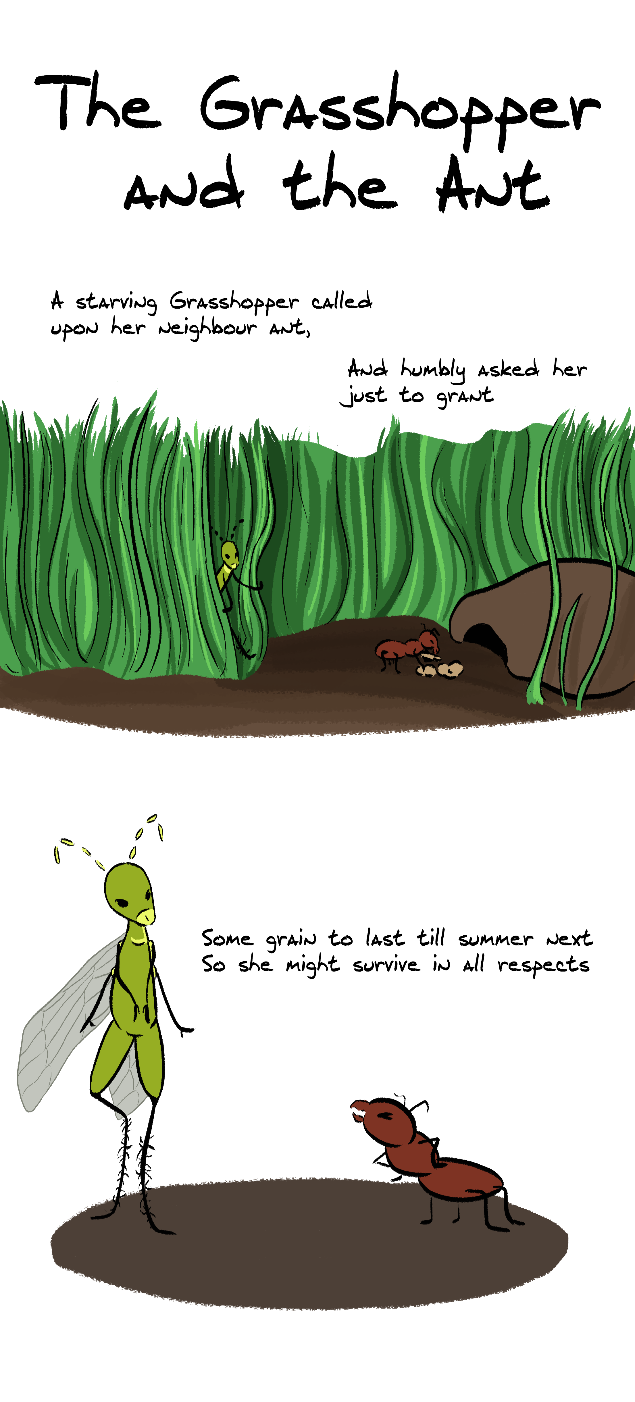 The Ant And The Grasshopper Sequencing Pictures