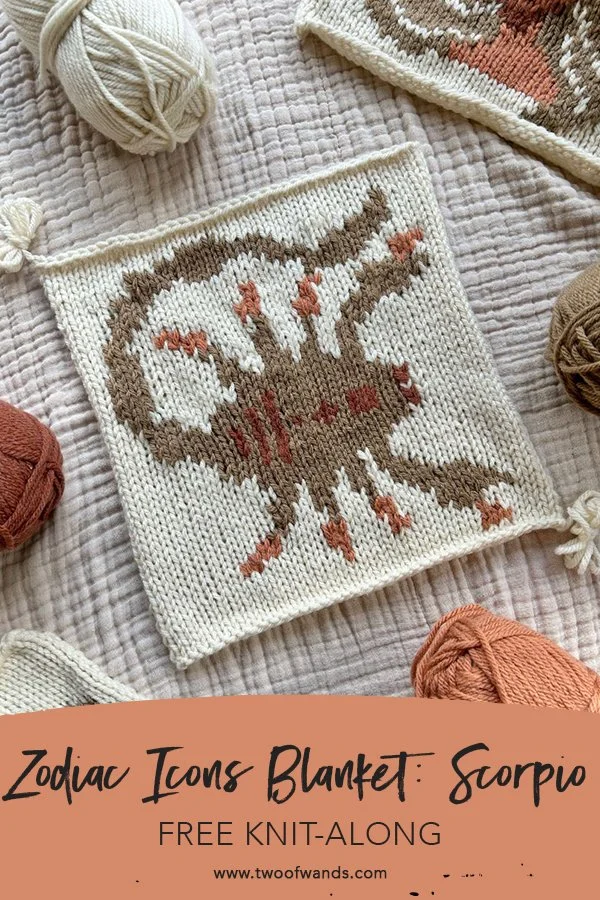 Zodiac Icons Blanket: Scorpio — Two of Wands