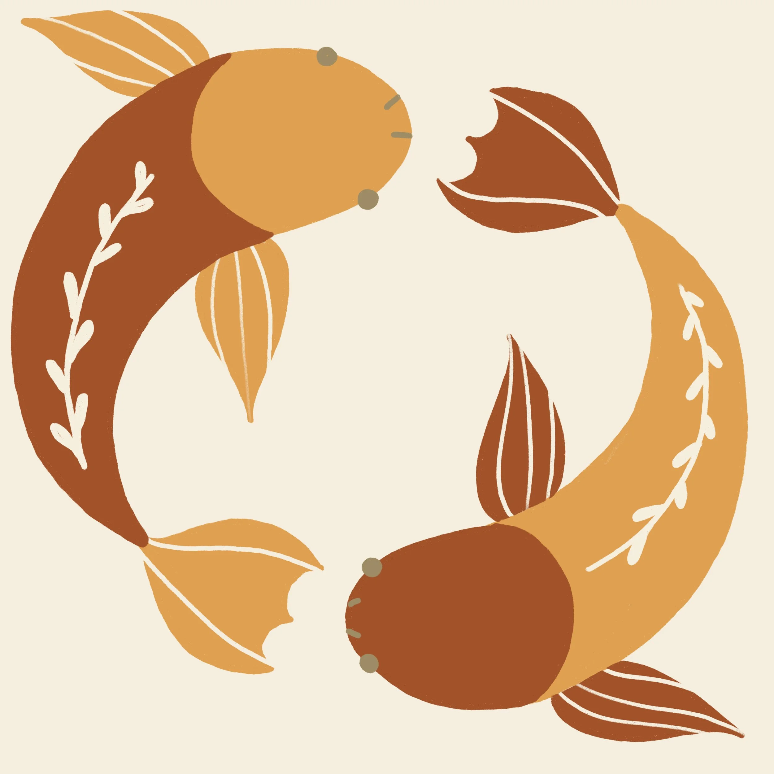 Zodiac Icons Blanket: Pisces — Two of Wands