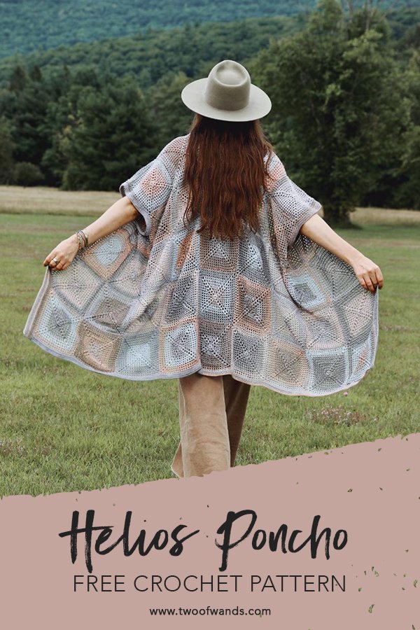 Helios Poncho FREE Crochet Pattern — Two of Wands