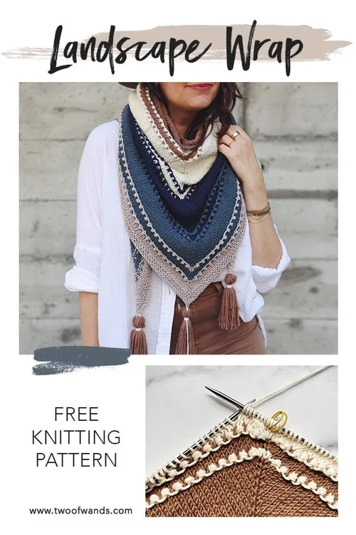 Landscape Wrap FREE Knitting Pattern — Two of Wands