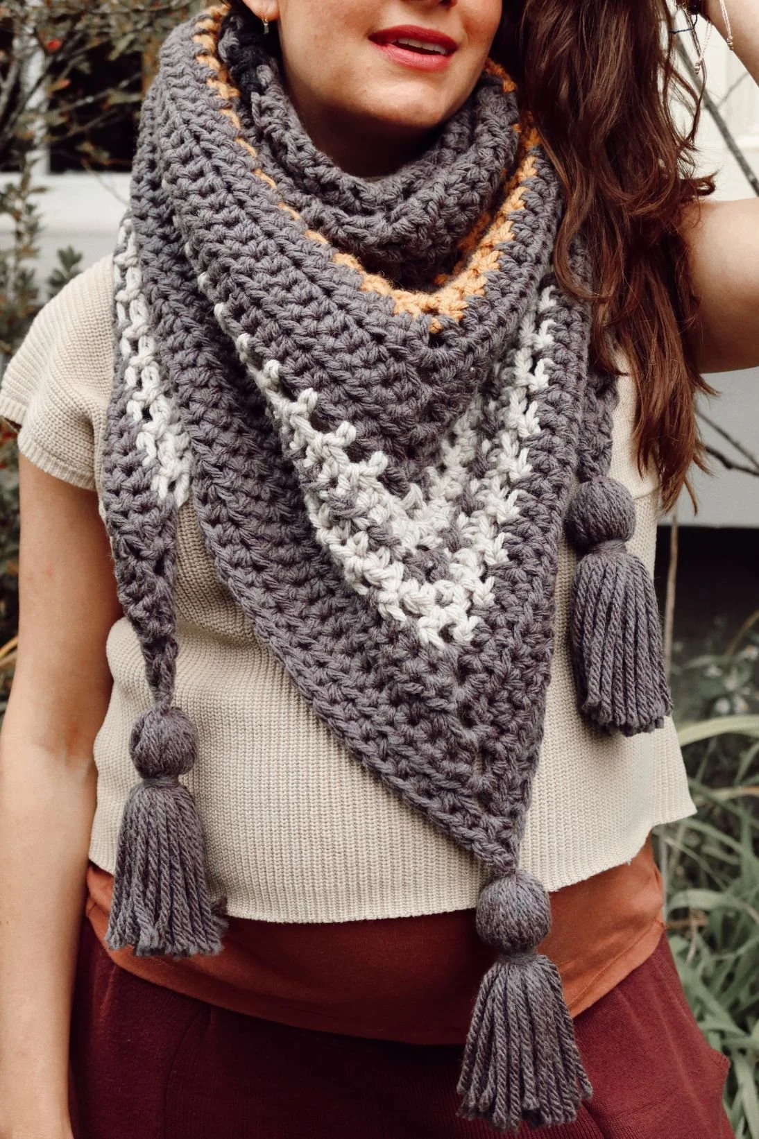 On Track Triangle Wrap FREE Crochet Pattern — Two of Wands