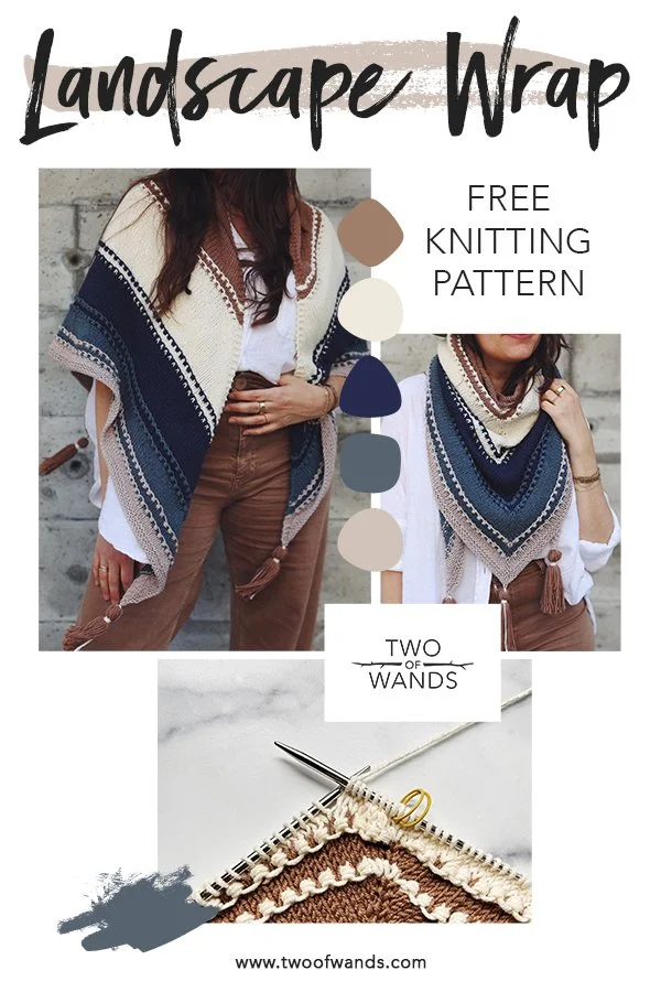 Landscape Wrap FREE Knitting Pattern — Two of Wands