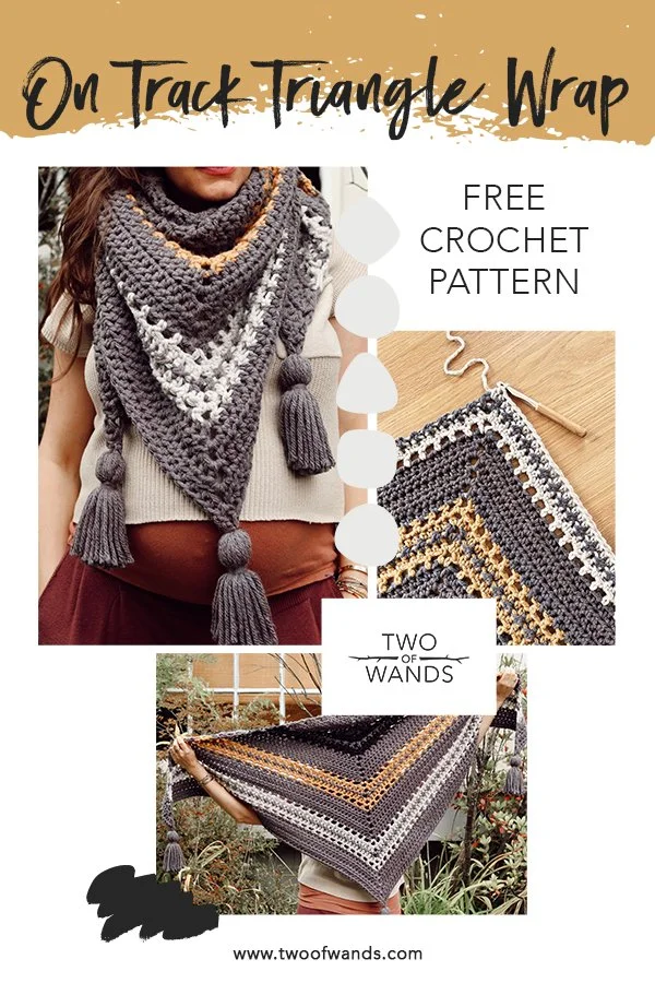 On Track Triangle Wrap FREE Crochet Pattern — Two of Wands