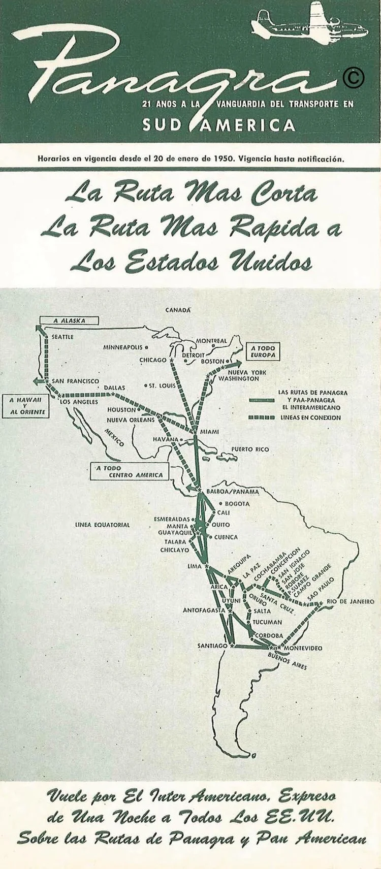 Panagra Timeline 1950–1967 | Tracing the Aviation History
