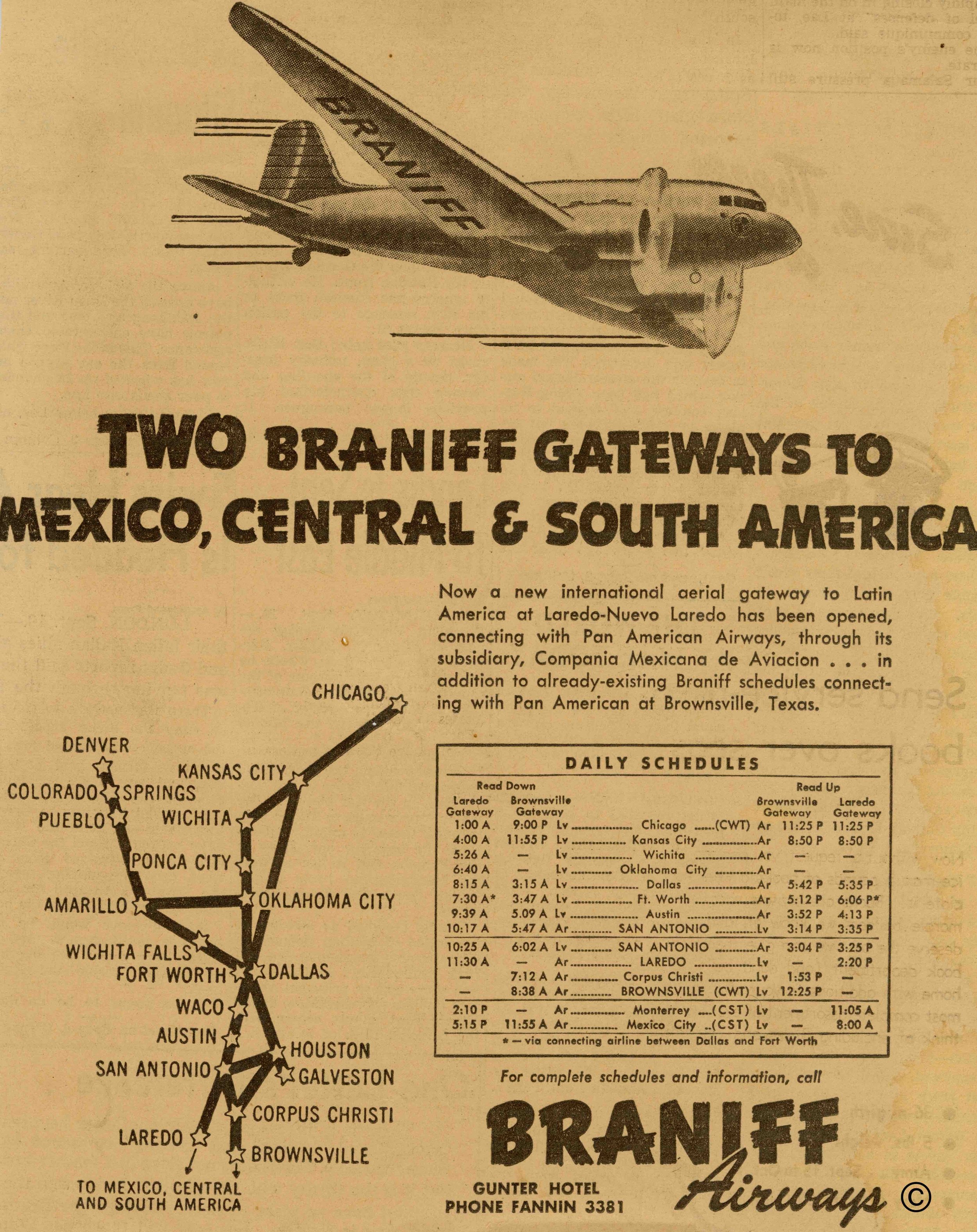 Aerovias Braniff Timeline | Aviation History