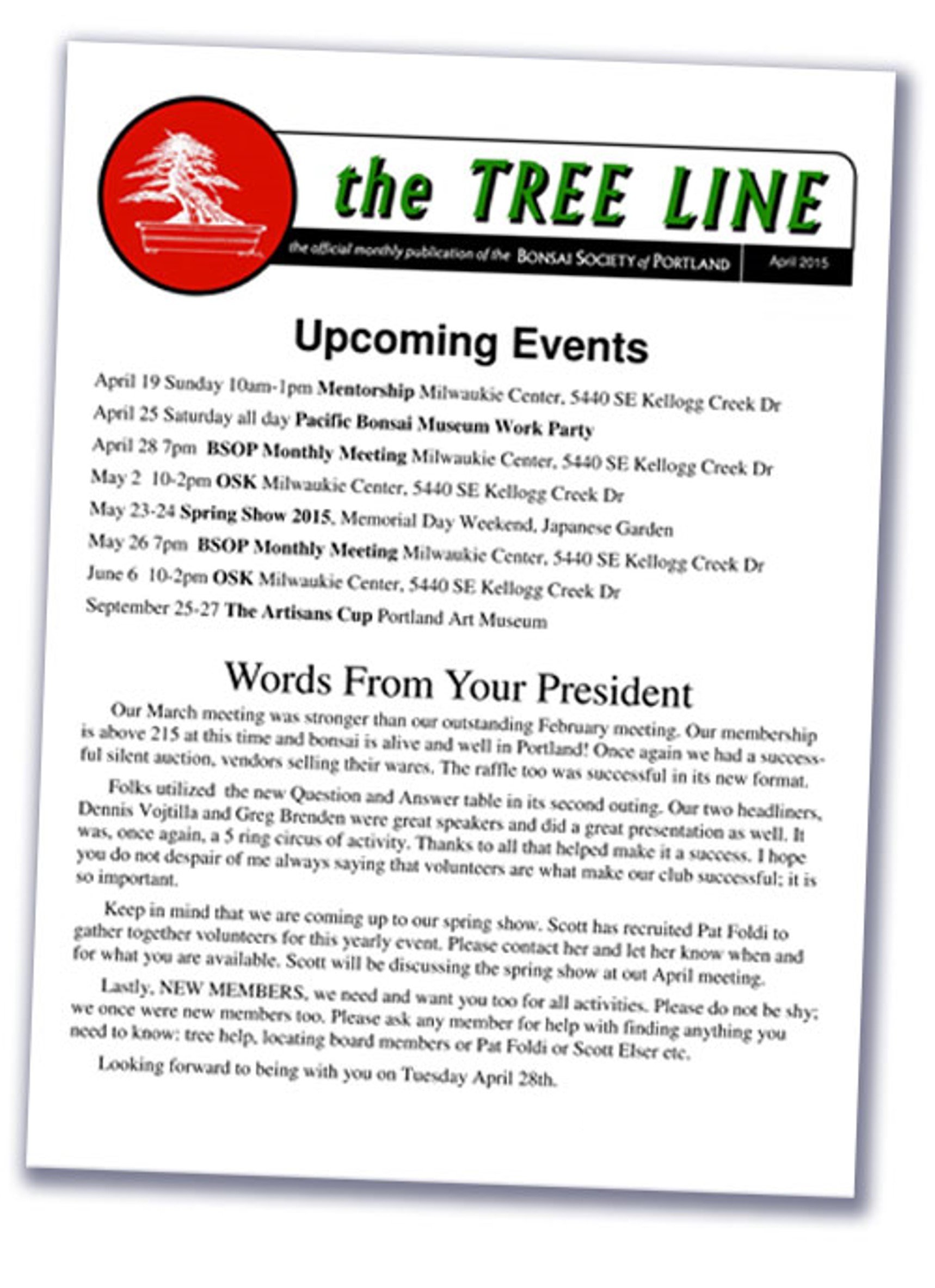 Bonsai Society of Portland - News