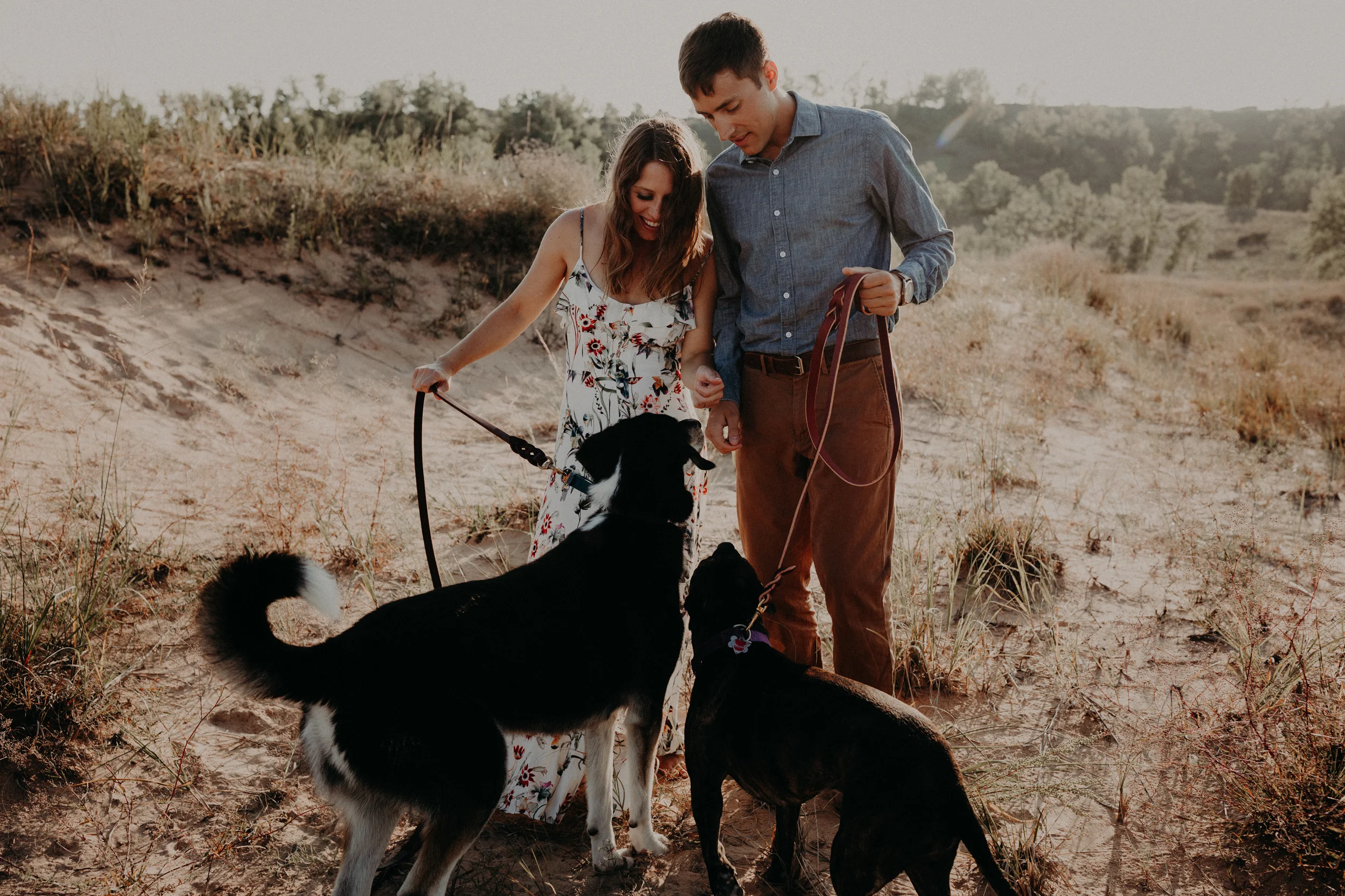 Unique Sleeping Bear Dunes Golden Hour Engagement Session — Dan Cox ...