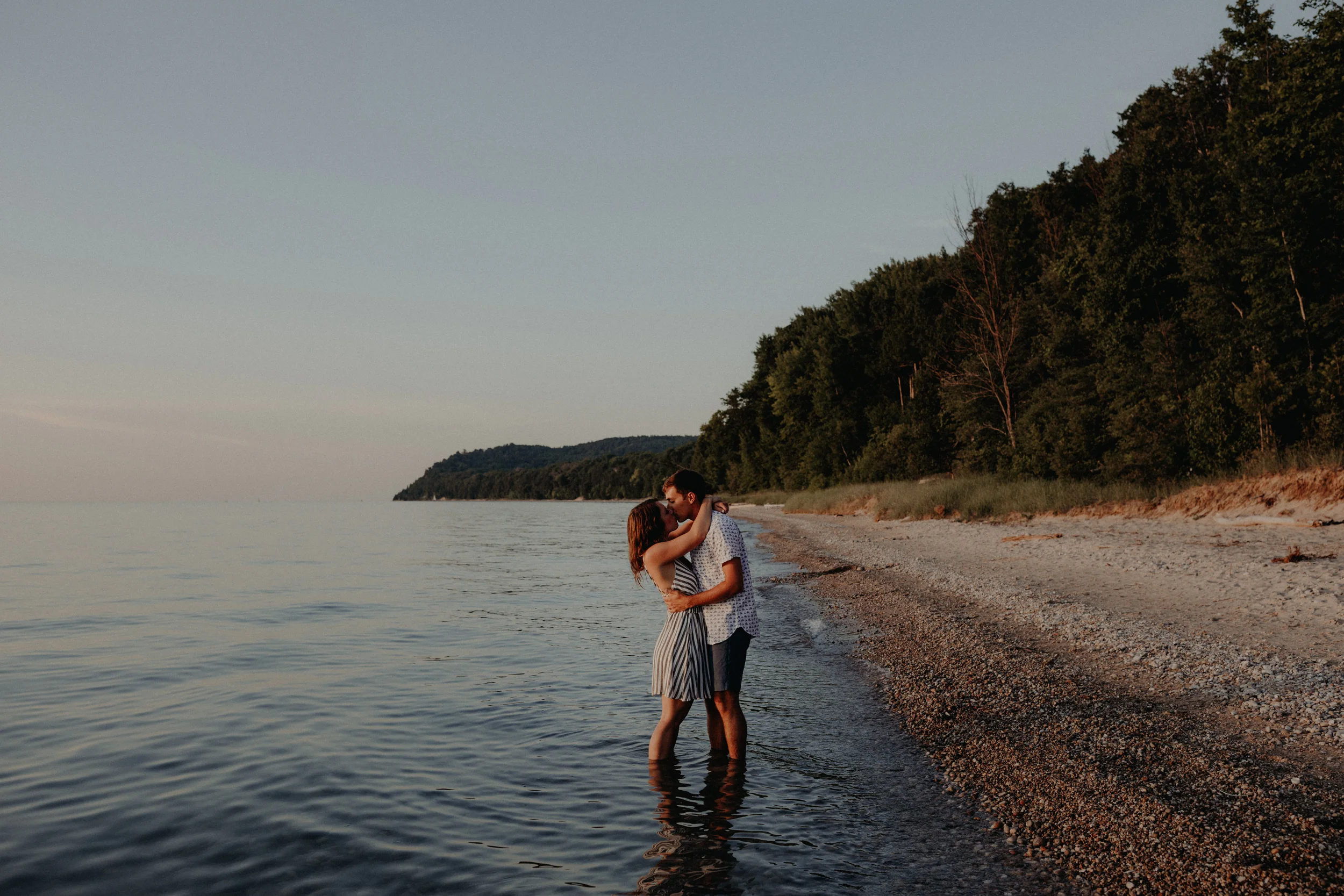 Unique Sleeping Bear Dunes Golden Hour Engagement Session — Dan Cox ...