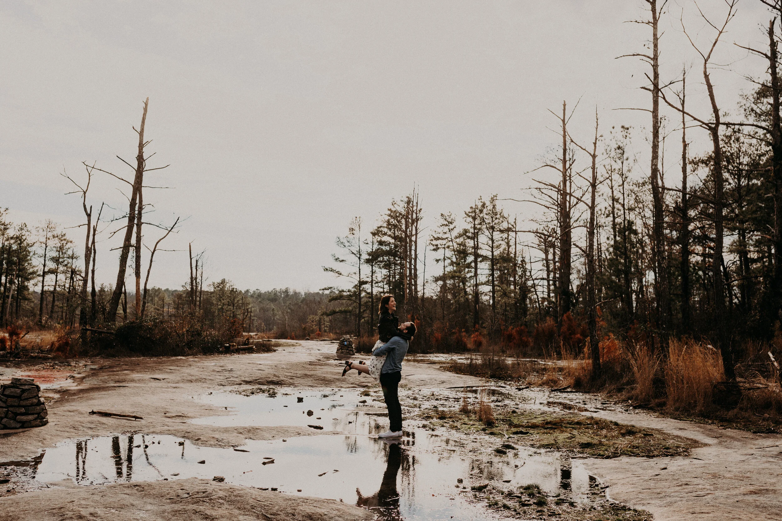Artistic Moody Golden Hour Arabia Mountain Engagement Shoot, Criminal ...