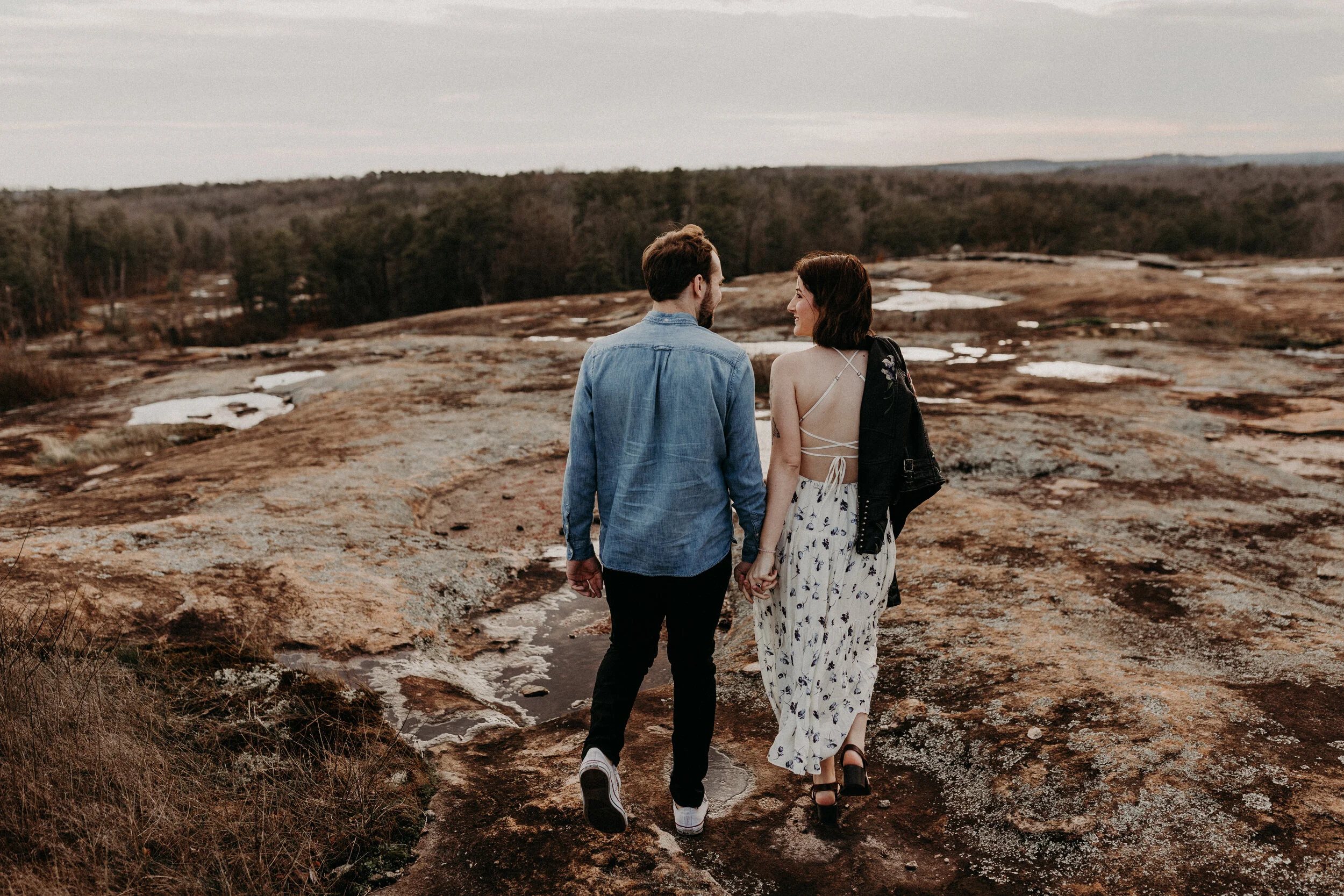 Artistic Moody Golden Hour Arabia Mountain Engagement Shoot, Criminal ...