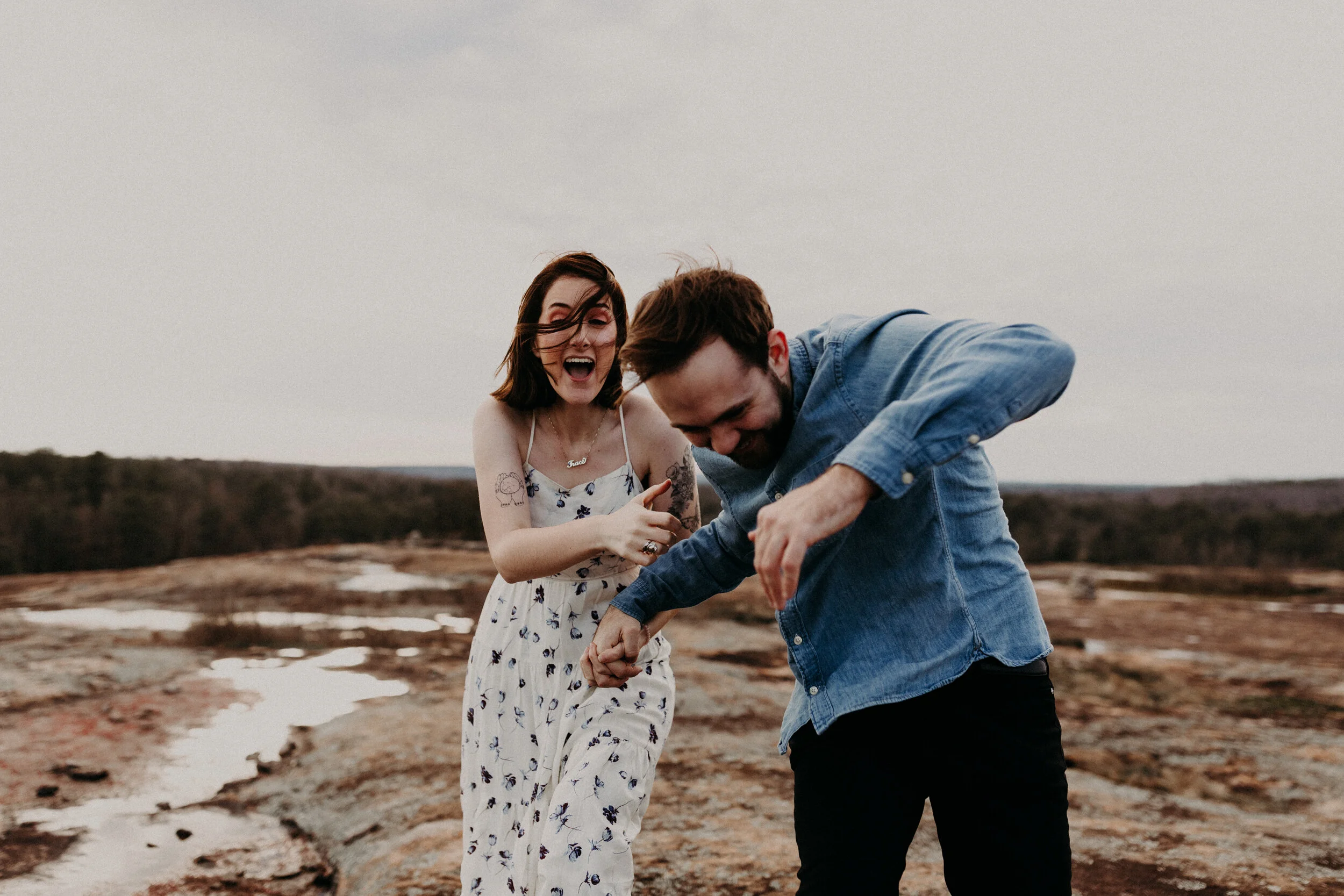 Artistic Moody Golden Hour Arabia Mountain Engagement Shoot, Criminal ...