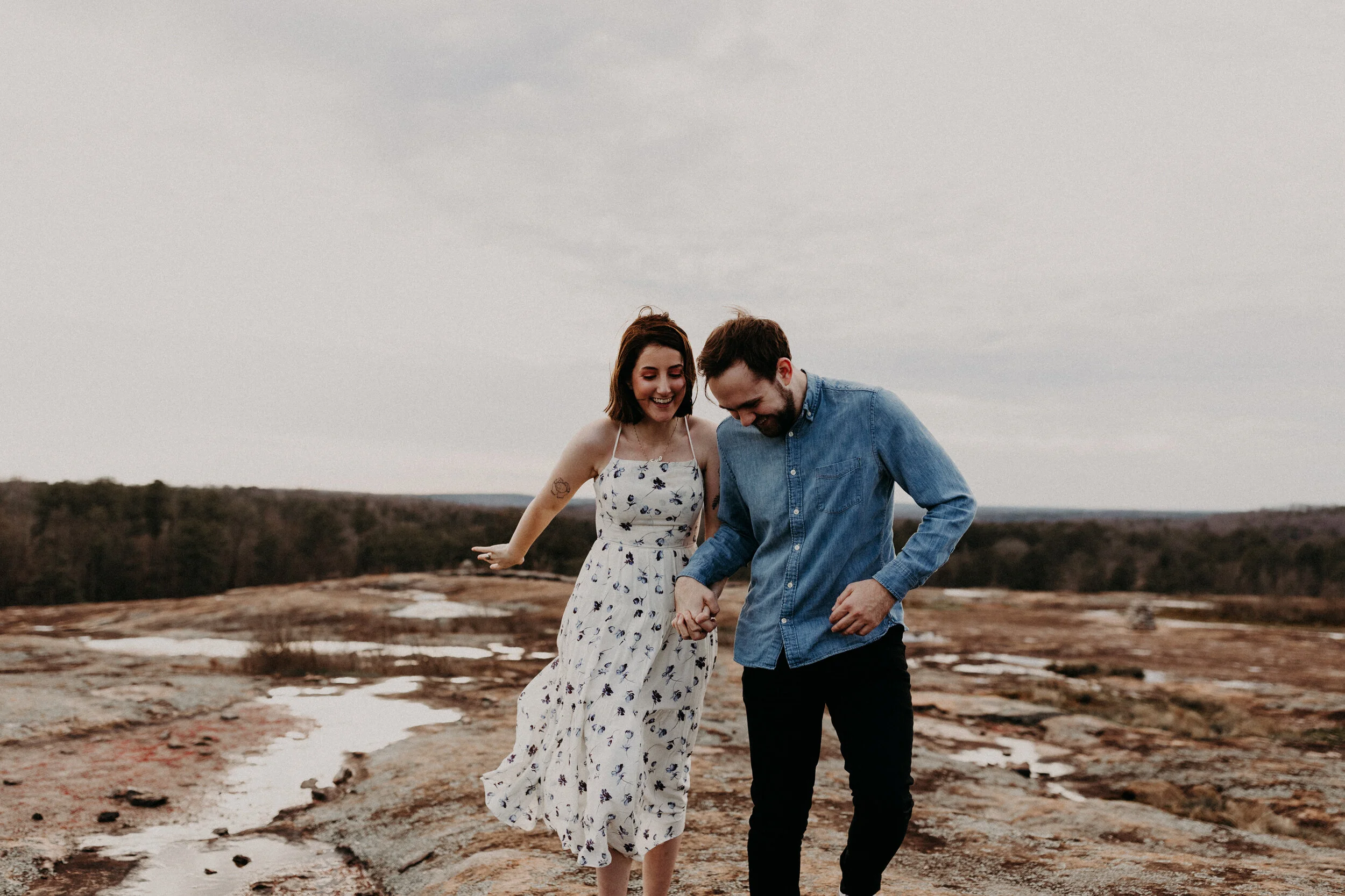 Artistic Moody Golden Hour Arabia Mountain Engagement Shoot, Criminal ...