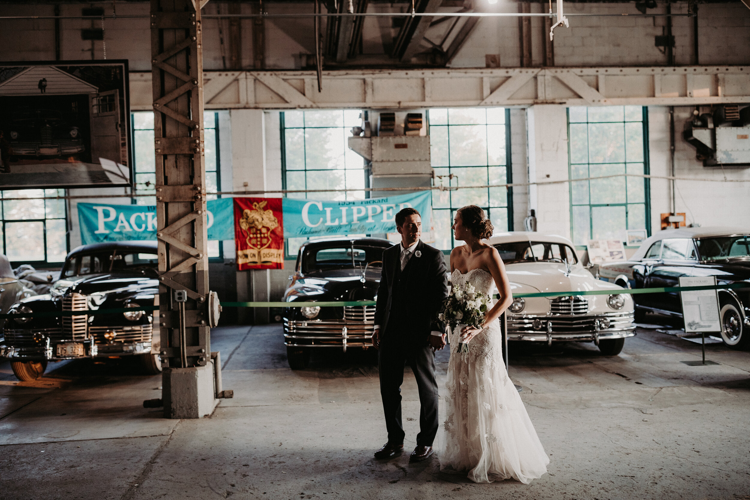 Moody Industrial Wedding at Packard Proving Grounds — Dan Cox Photography