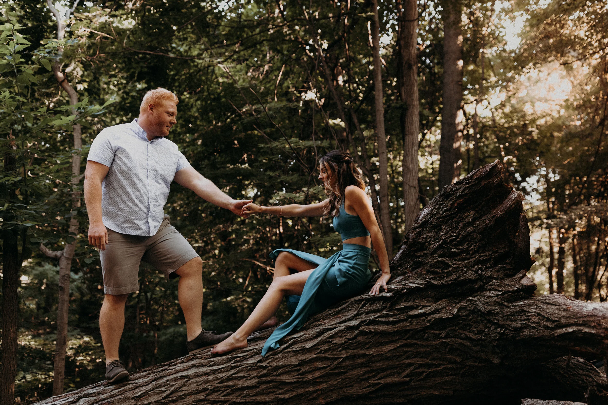 Western Michigan Golden Hour Dunes Engagement — Dan Cox Photography