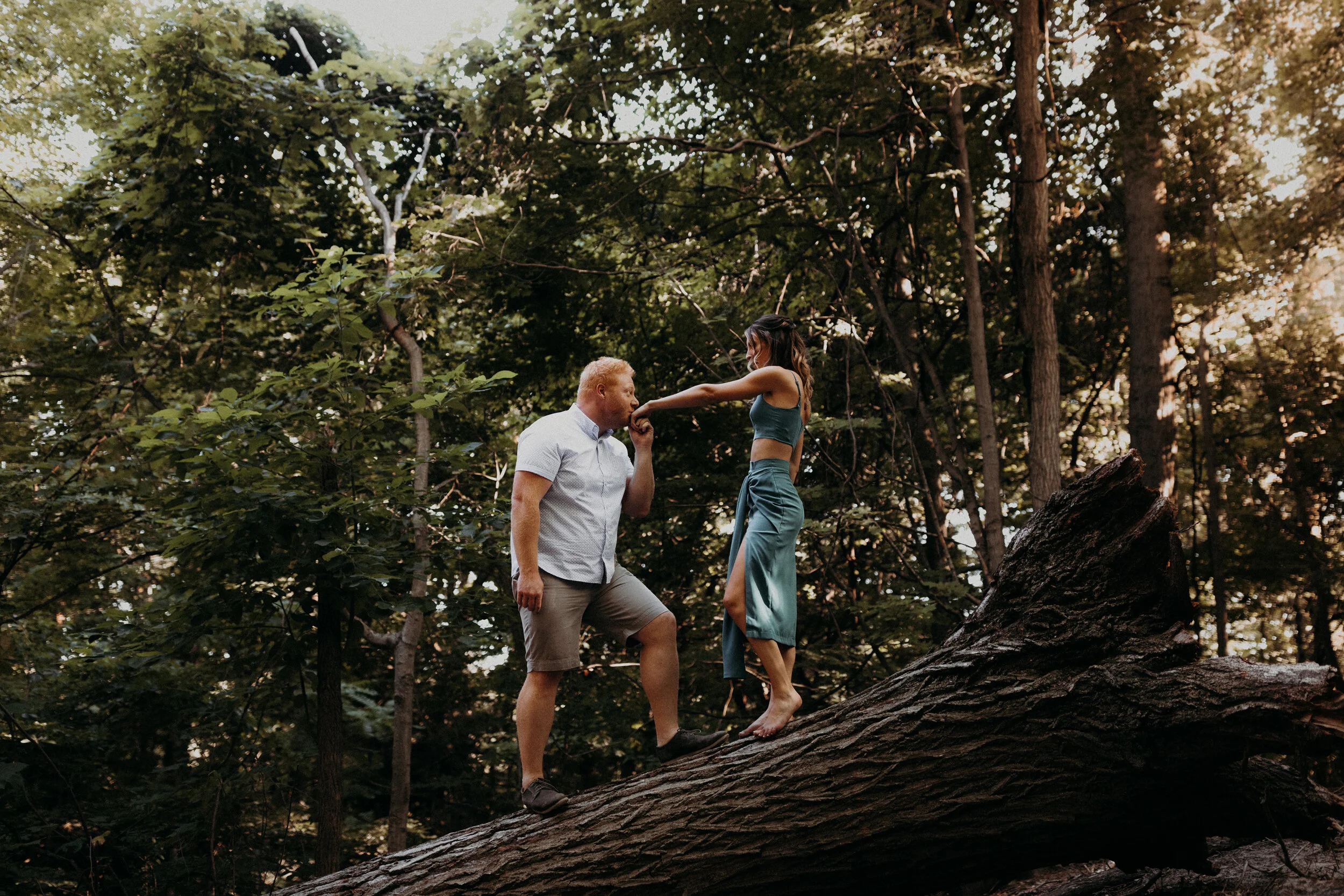 Western Michigan Golden Hour Dunes Engagement — Dan Cox Photography