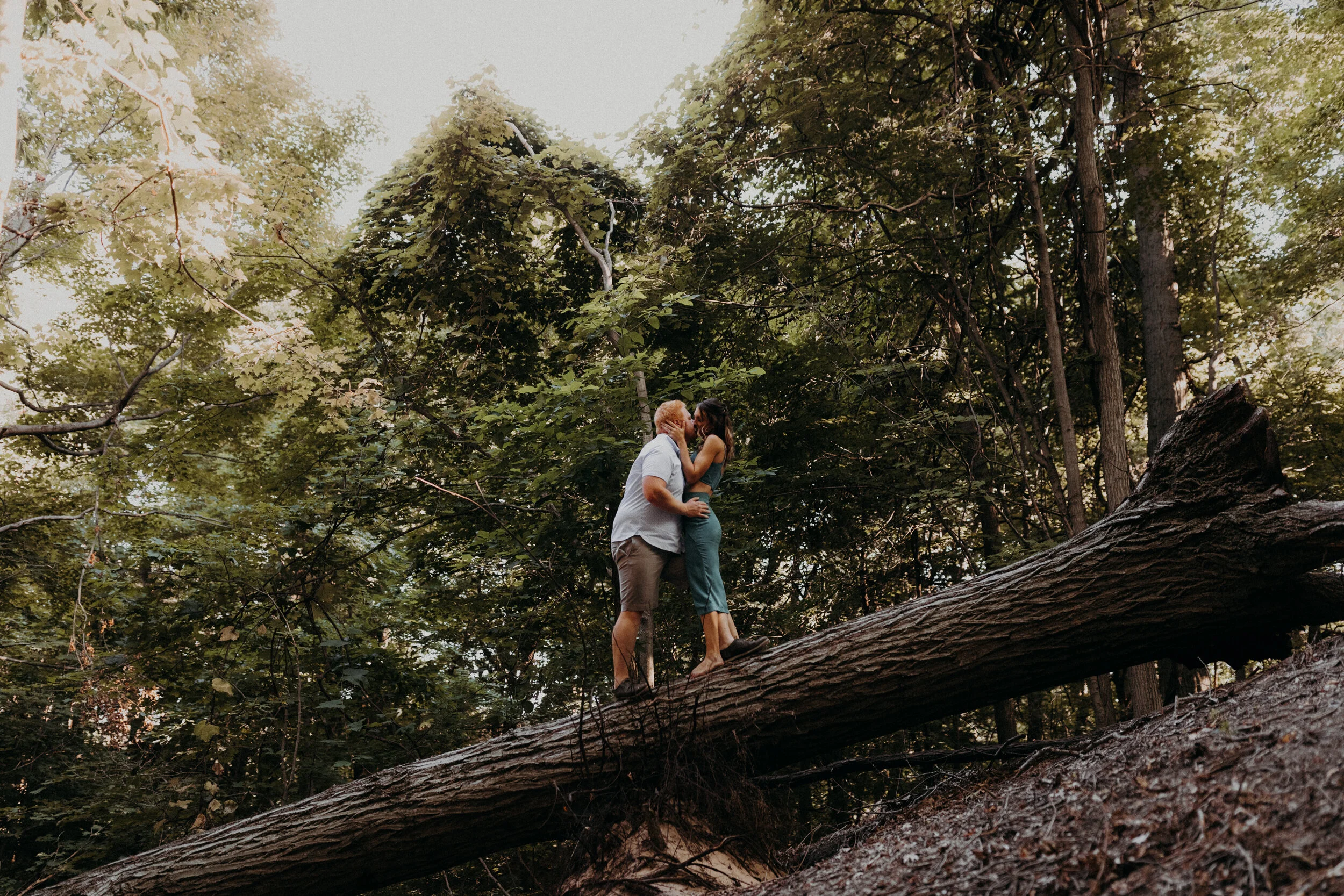 Western Michigan Golden Hour Dunes Engagement — Dan Cox Photography