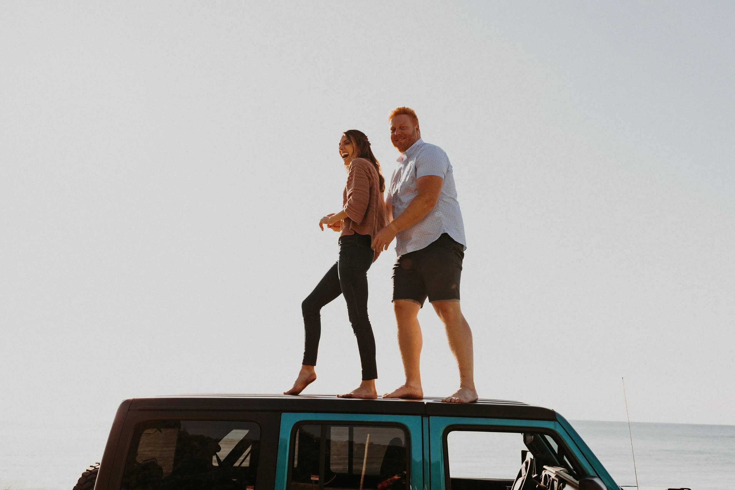 Western Michigan Golden Hour Dunes Engagement — Dan Cox Photography