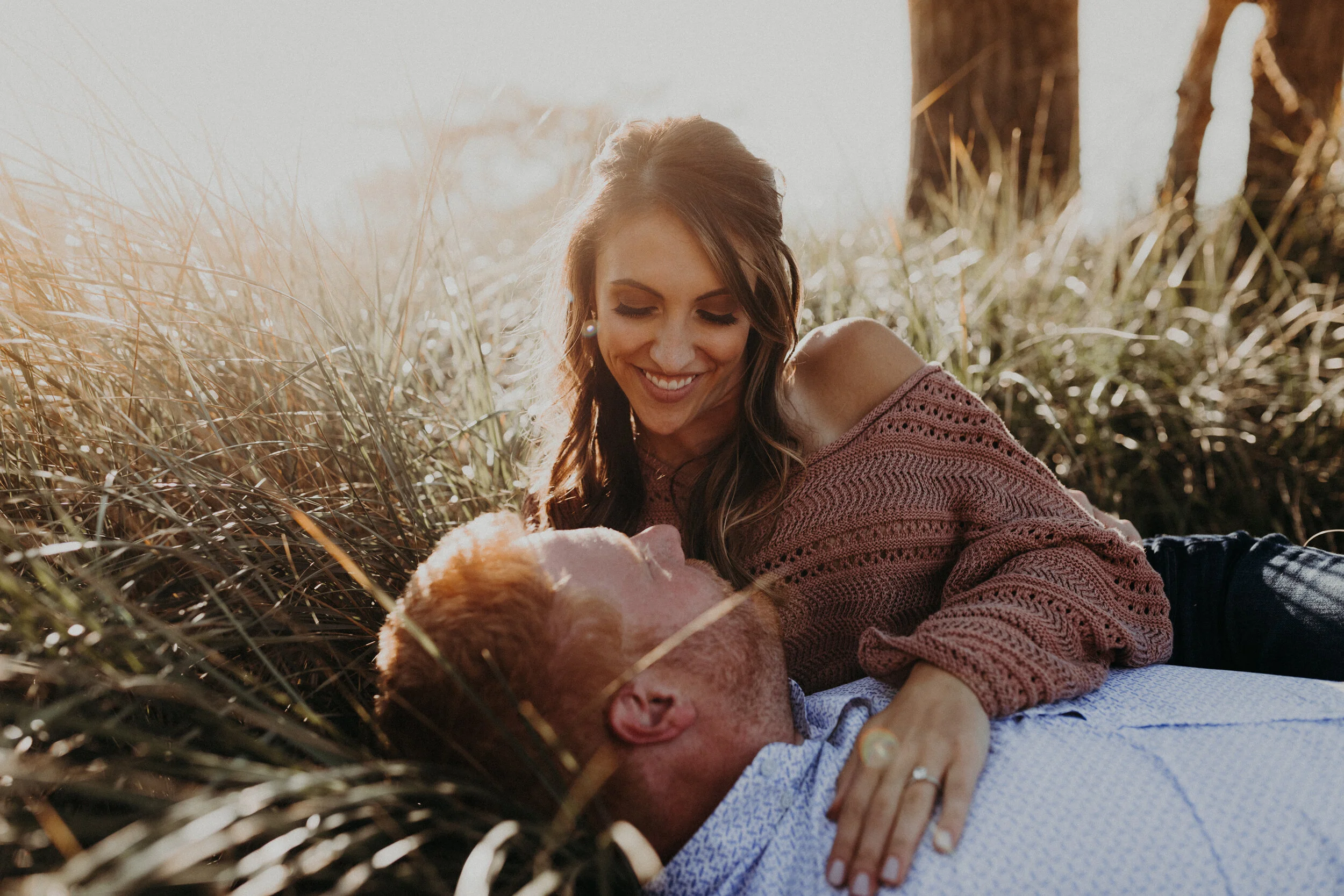 Western Michigan Golden Hour Dunes Engagement — Dan Cox Photography