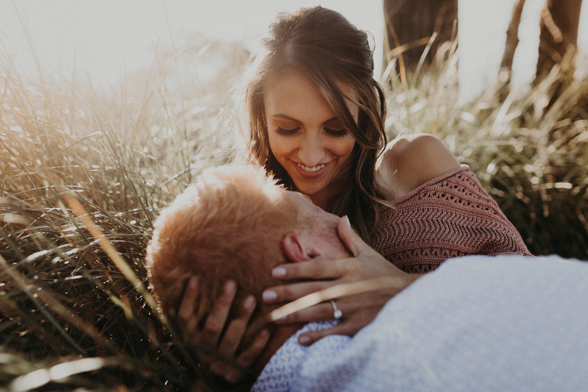 Western Michigan Golden Hour Dunes Engagement — Dan Cox Photography