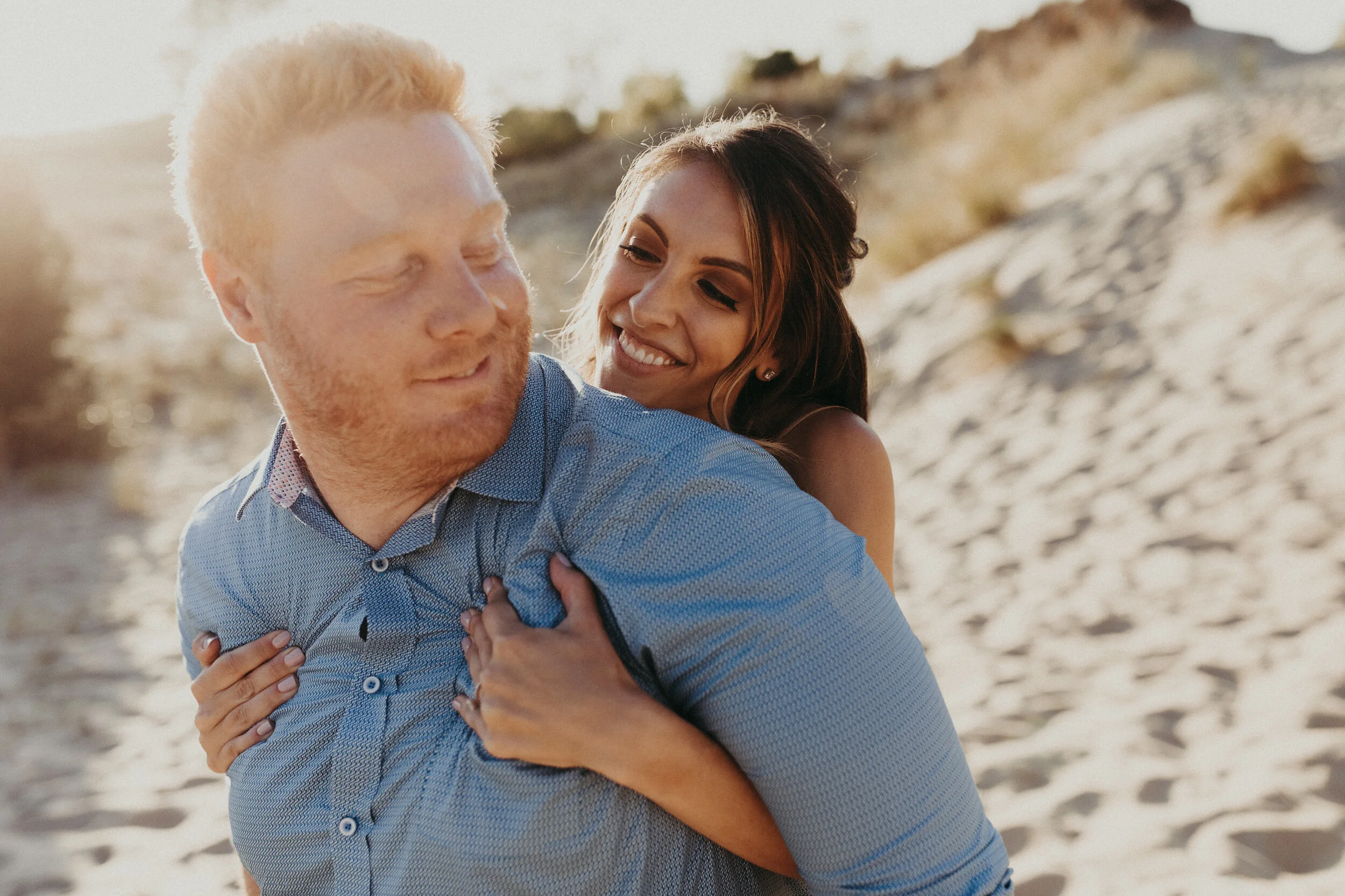 Western Michigan Golden Hour Dunes Engagement — Dan Cox Photography