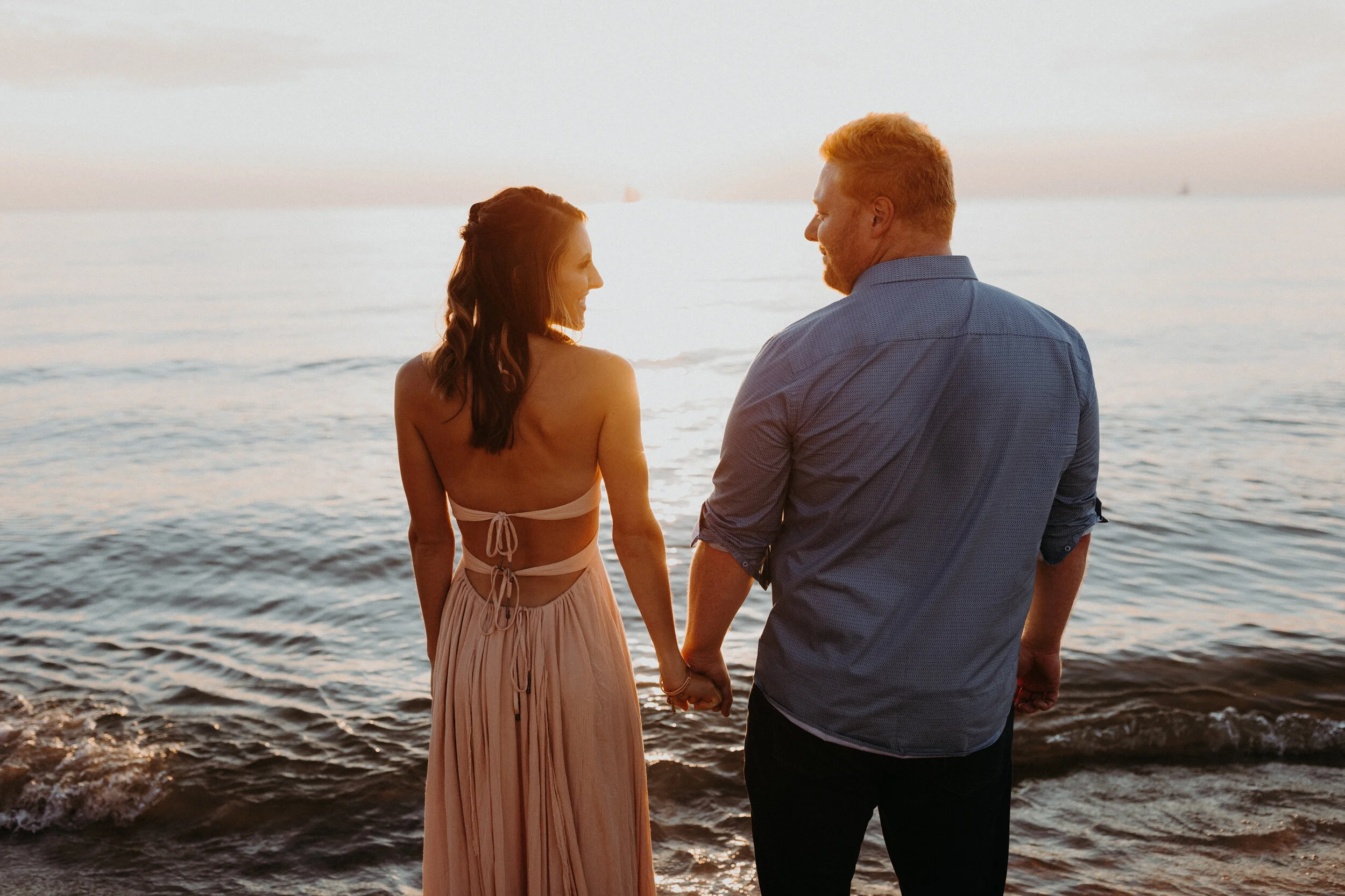 Western Michigan Golden Hour Dunes Engagement — Dan Cox Photography