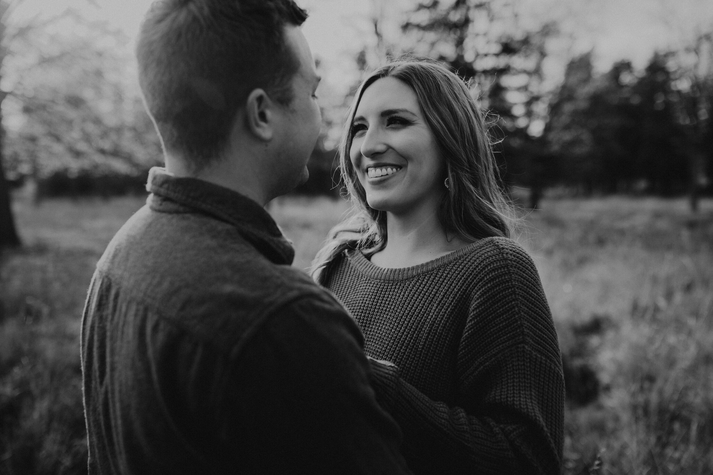 Warm and Moody Golden Hour Engagement in Romeo, MI — Dan Cox Photography