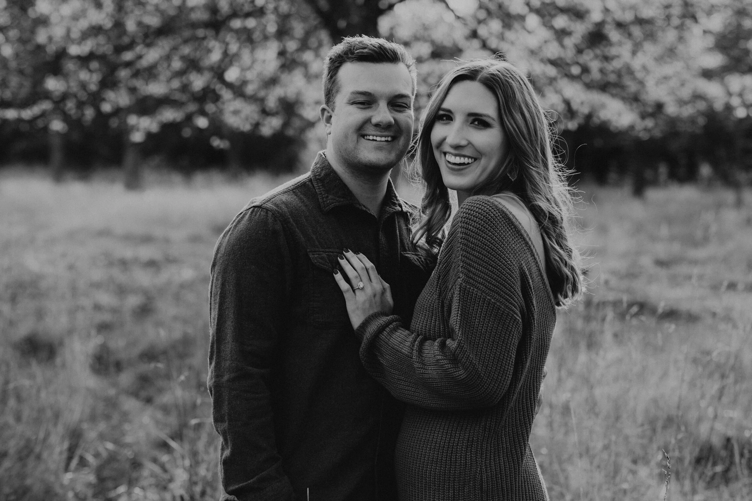 Warm and Moody Golden Hour Engagement in Romeo, MI — Dan Cox Photography