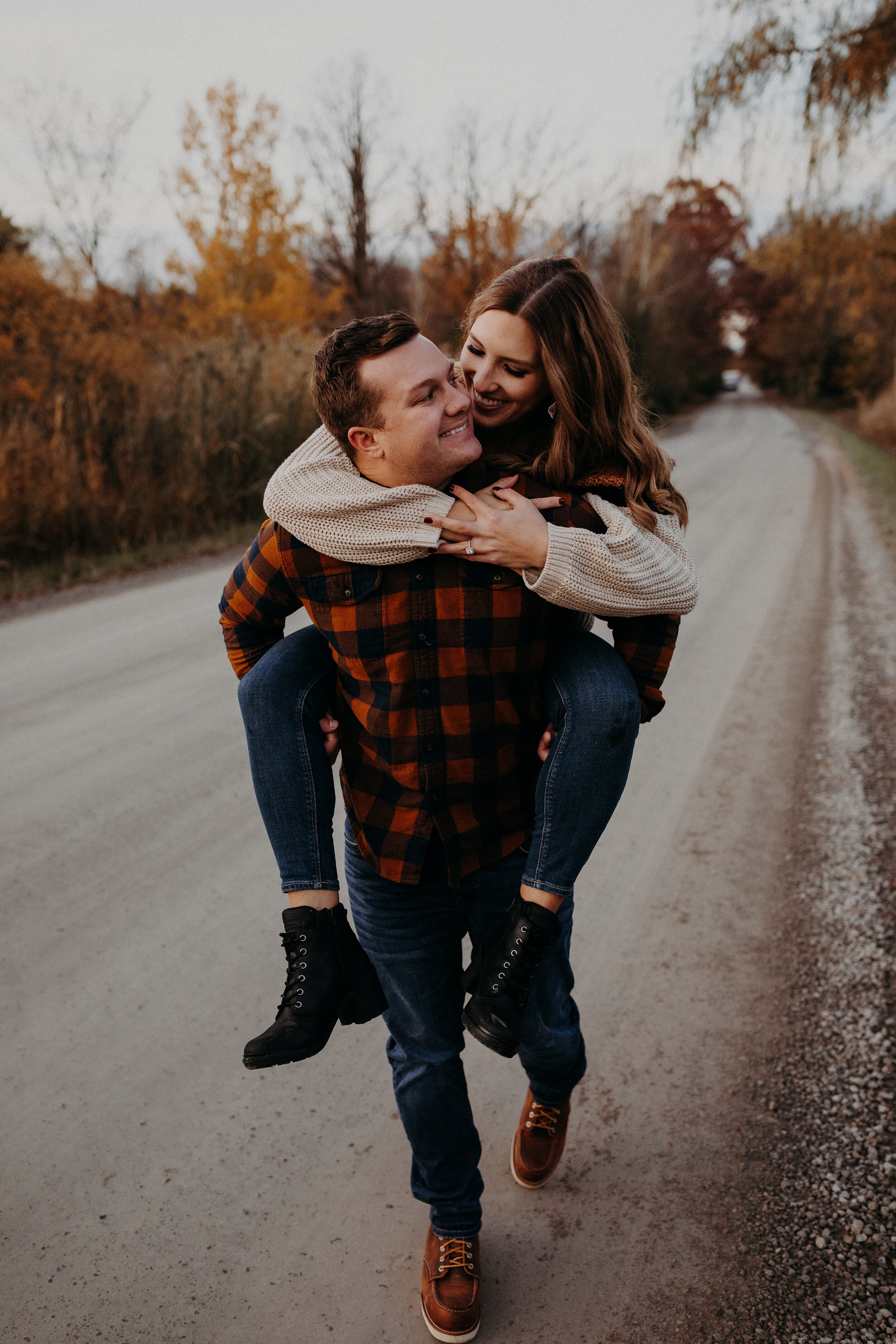 Warm and Moody Golden Hour Engagement in Romeo, MI — Dan Cox Photography