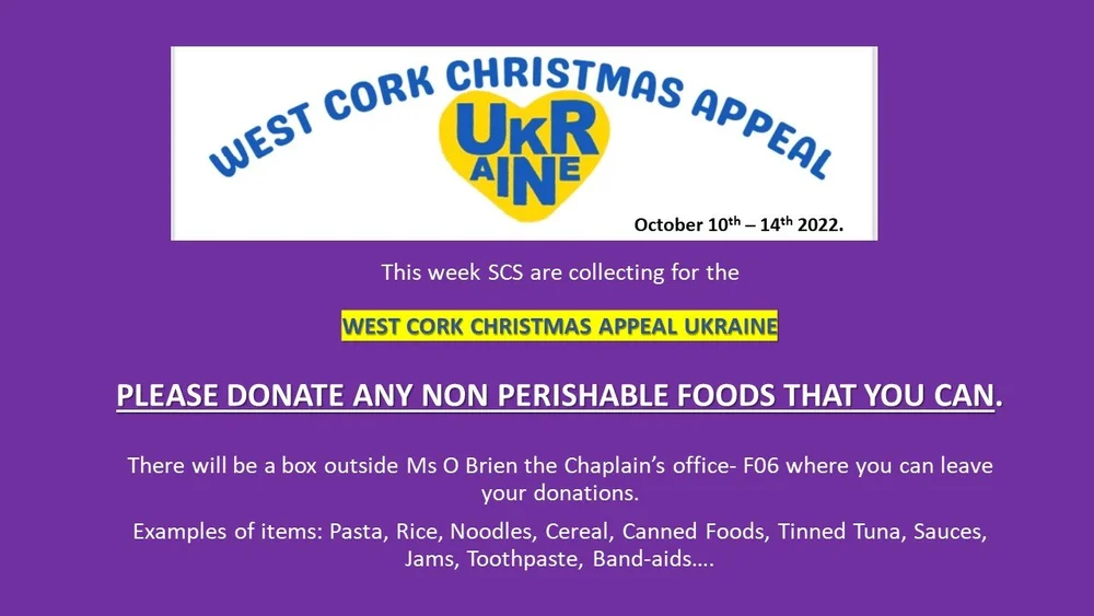 Ukraine Food Appeal — Skibbereen Community School