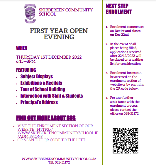 SCS Open Evening — Skibbereen Community School