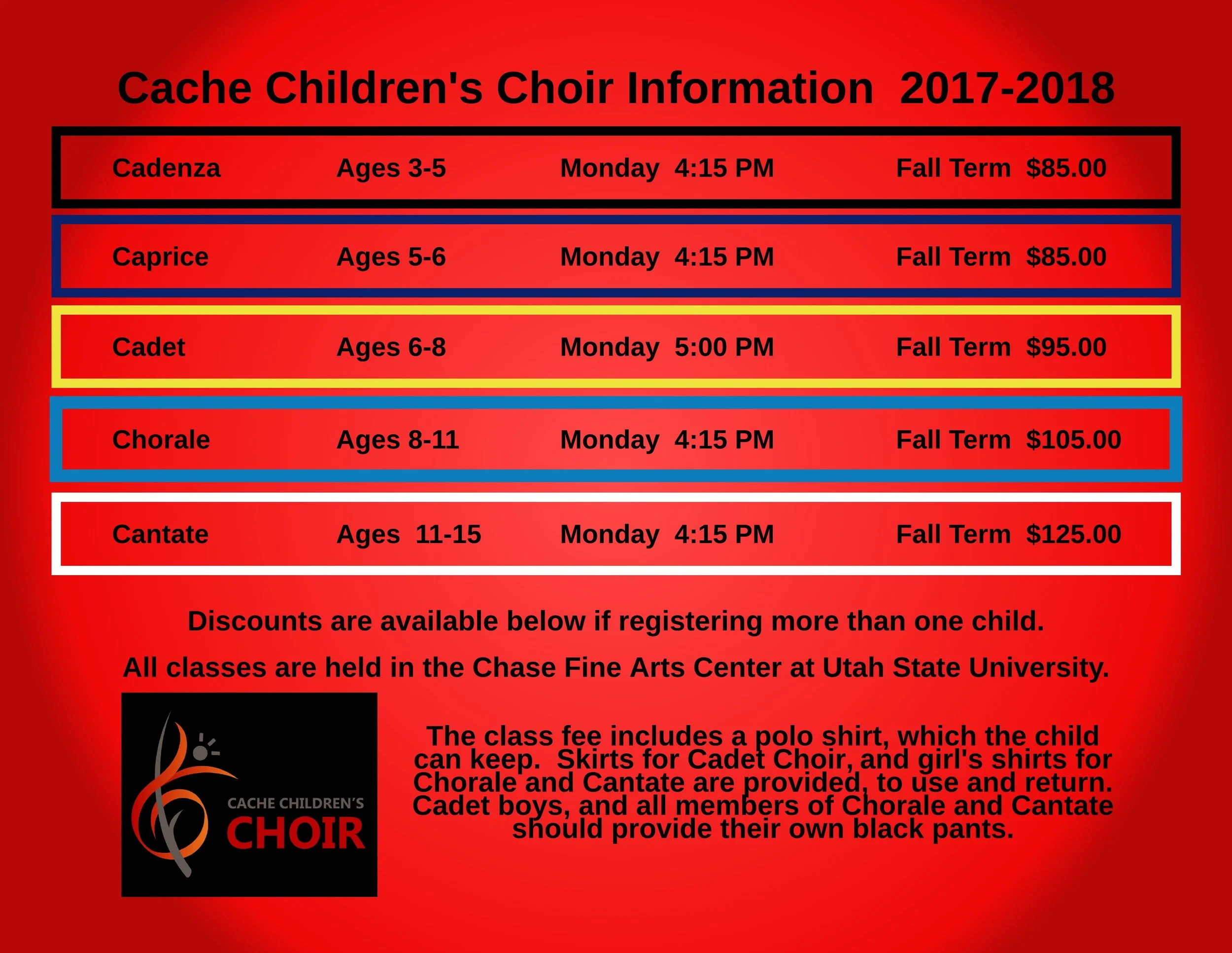 Registration — Cache Children's Choir