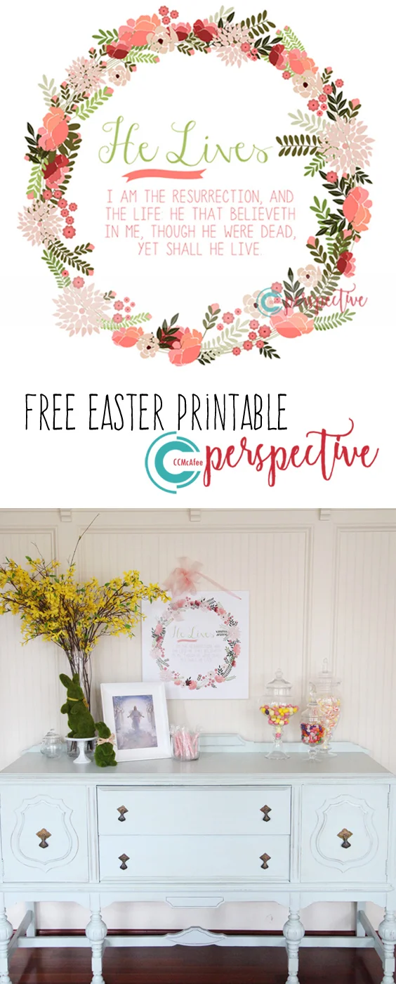 Perspective by CCMcAfee — He Lives Printable Easter Decor - BLOG