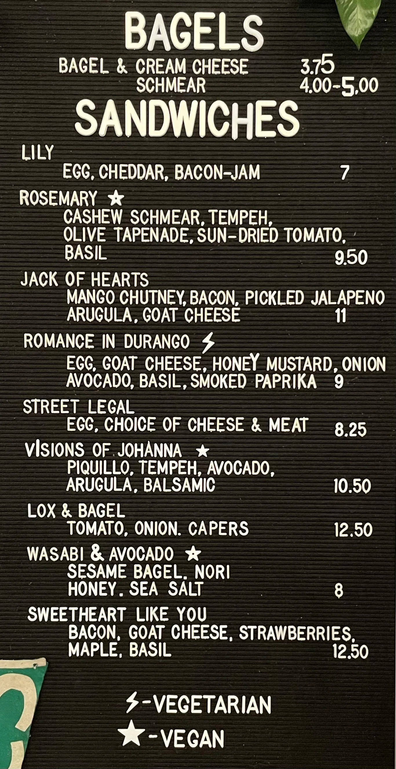 FOOD MENU — The Governor's Cup Coffee Roasters