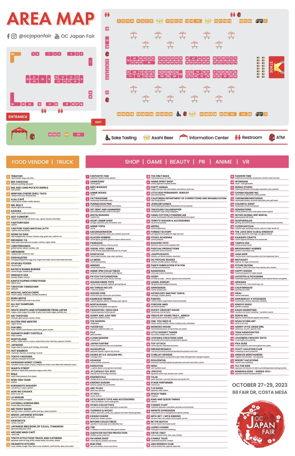 VENDOR / SPONSOR — OCJAPANFAIR