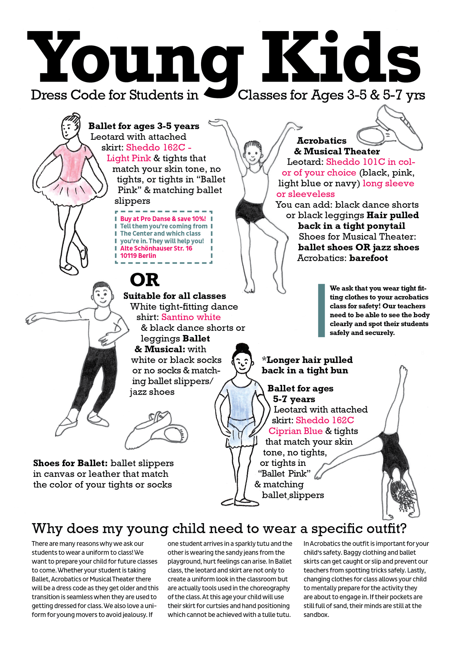 THE CENTER School of Performing Arts in English — Dress Code