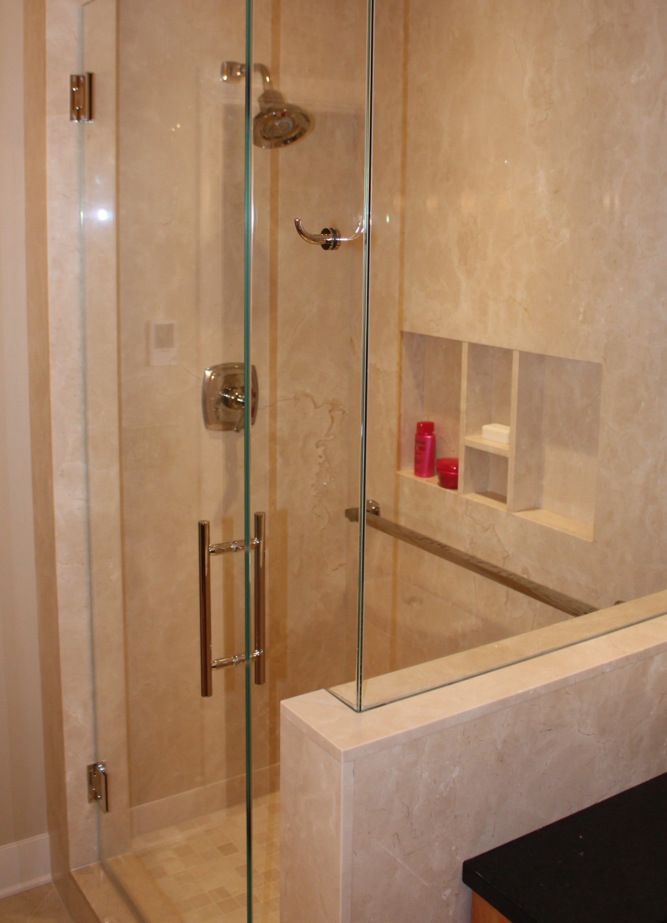 DT Glass Towel Bars And Robe Hooks On Your Frameless Glass Shower