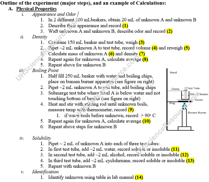 Chem 1111 Experiment 2 - Properties of Matter Prelab — Science Resource