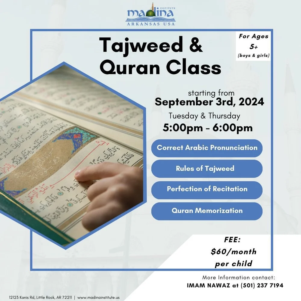 Quran Tajweed Classes — Madina Institute