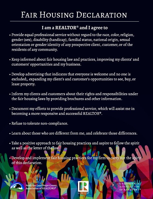 Fair Housing — North San Luis Obispo County Association of Realtors