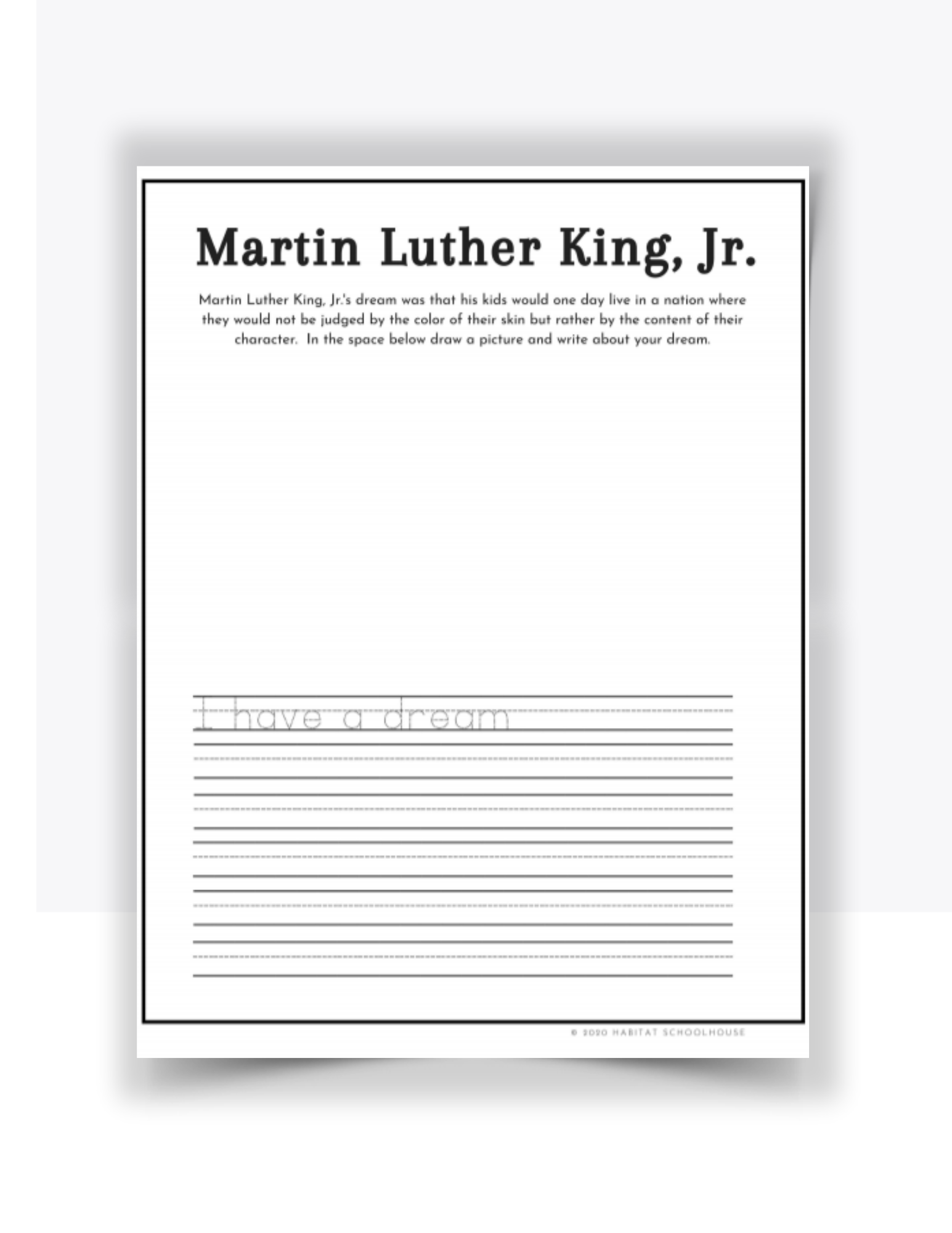 Martin Luther King Jr | Inspire Learning Today — Habitat Schoolhouse
