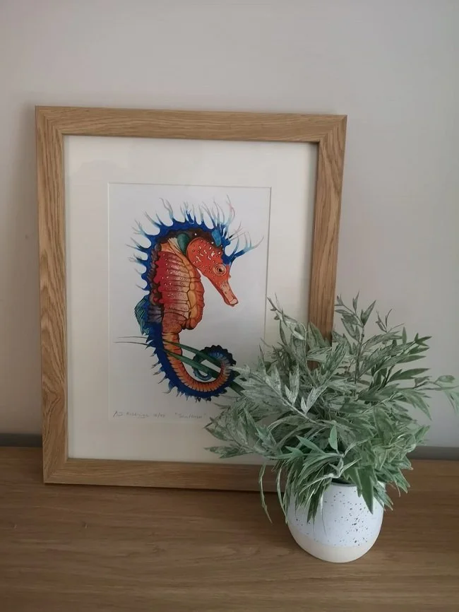 Limited Edition Seahorse Print| Shop| The Animal Artist