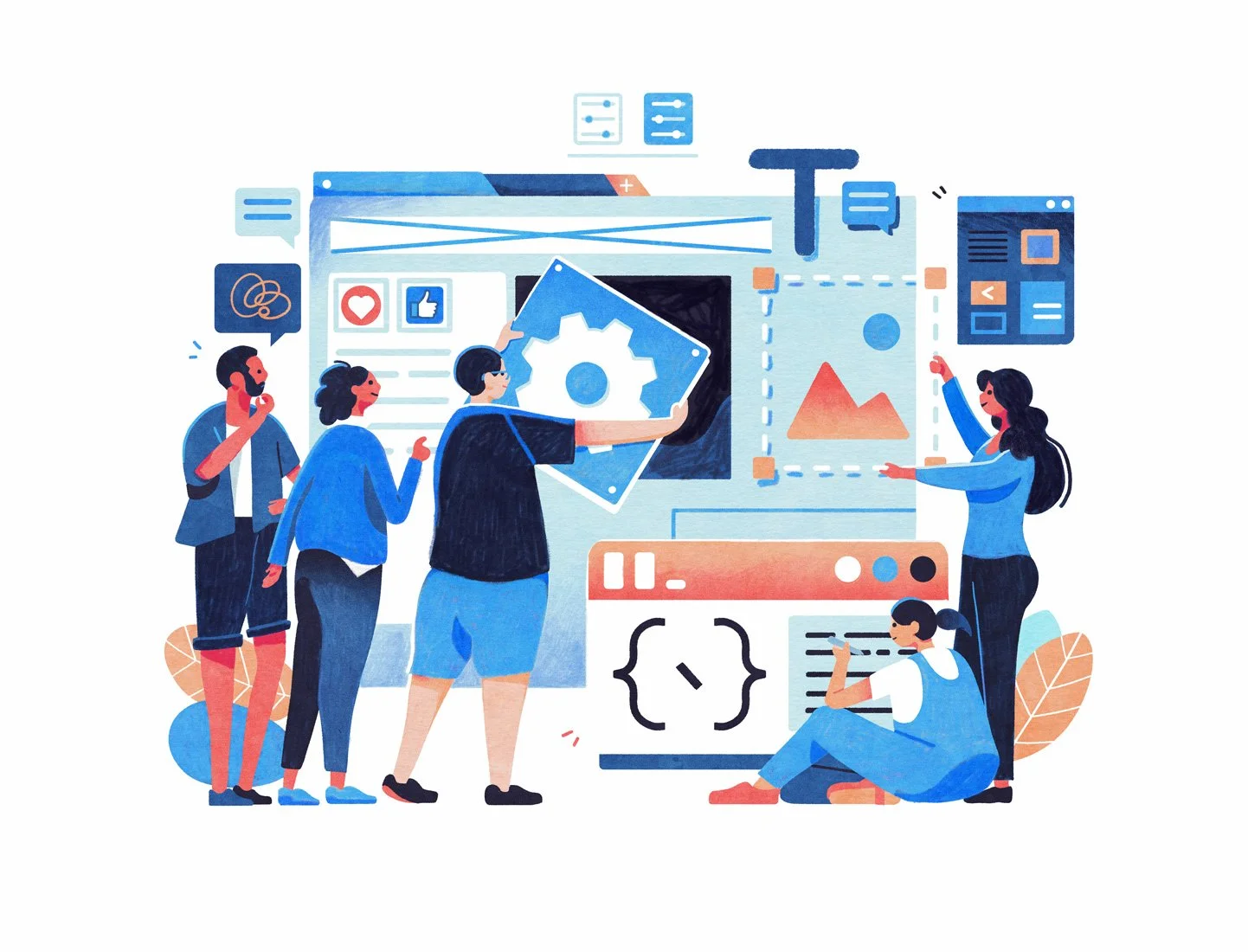Web Design Collaborative UX Process — Ronan Lynam illustration