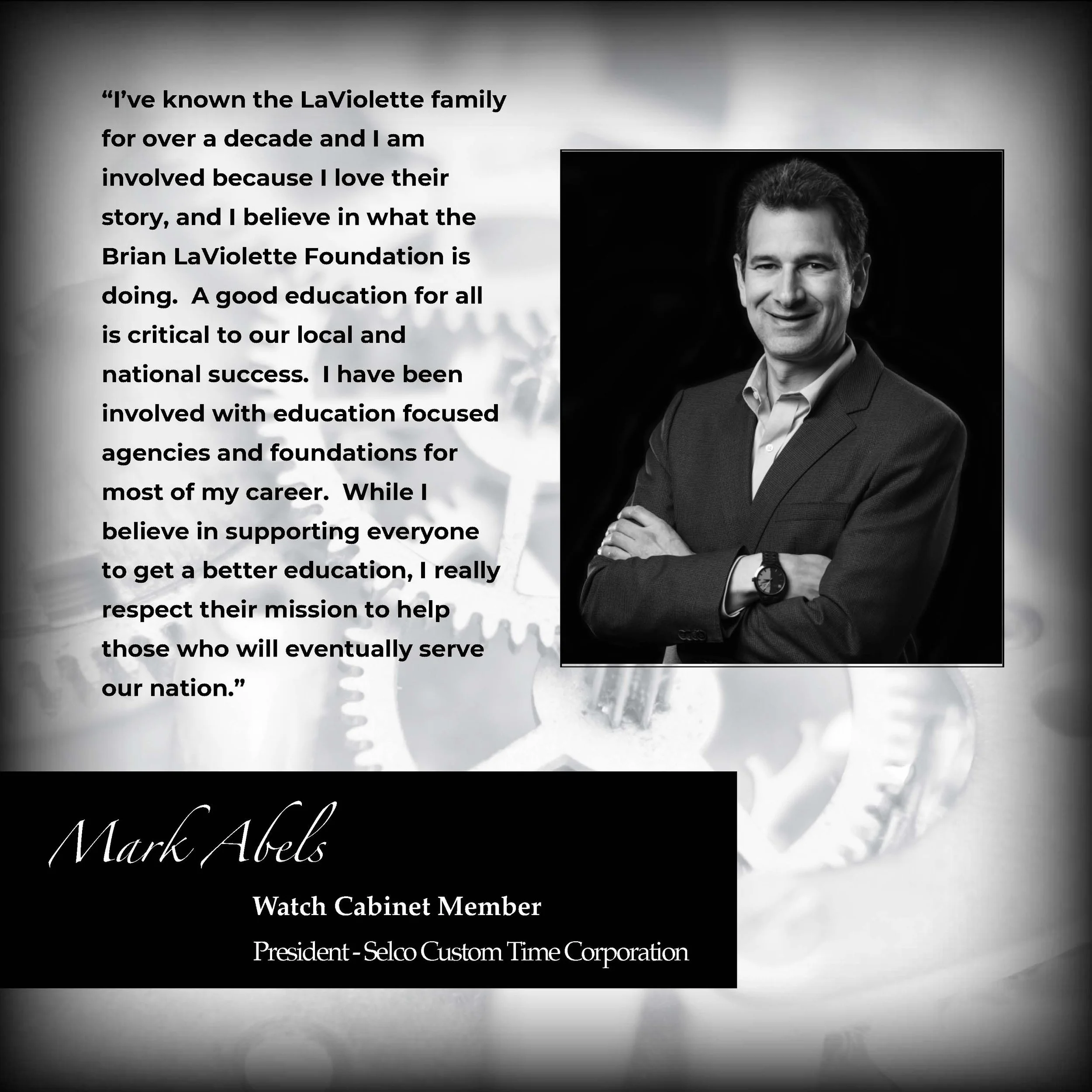 Mark Abels — Brian LaViolette Scholarship Foundation