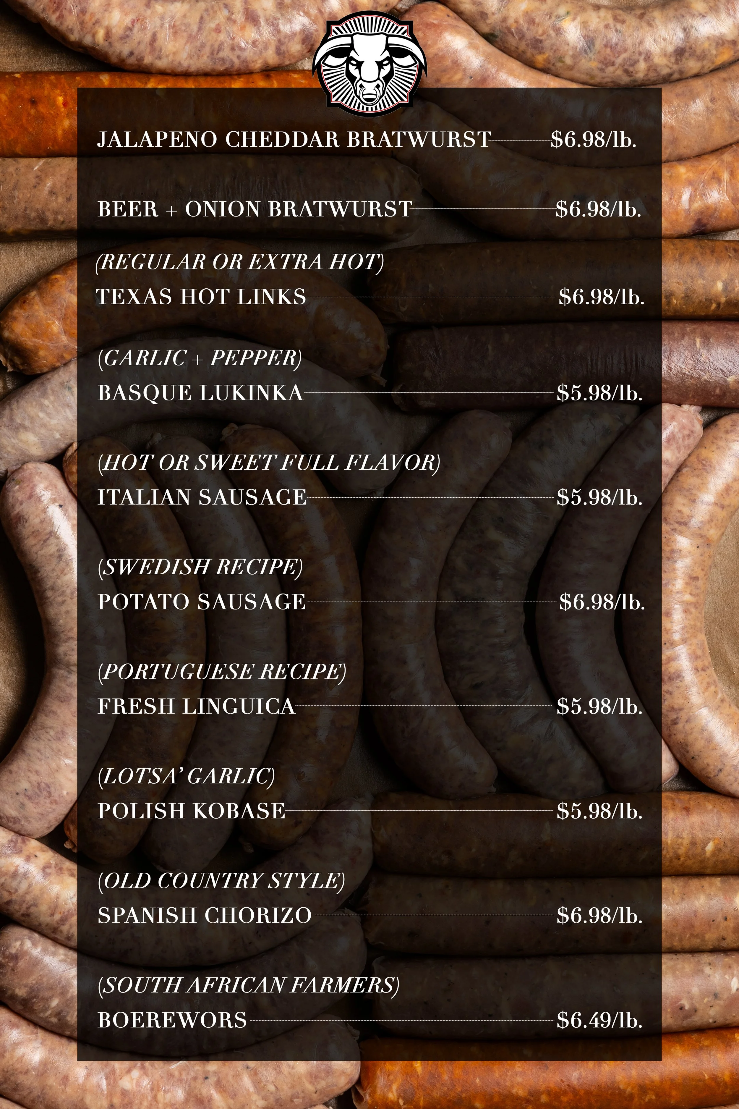 Sausages — Hottinger Family Meats