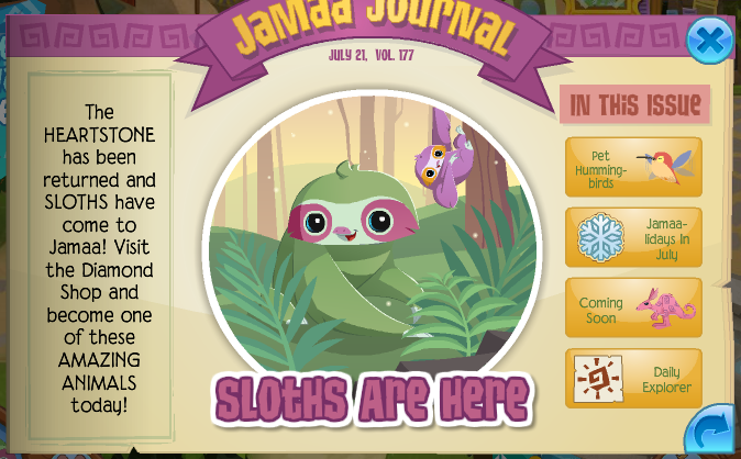 177 – Sloths Are Here — Animal Jam Archives