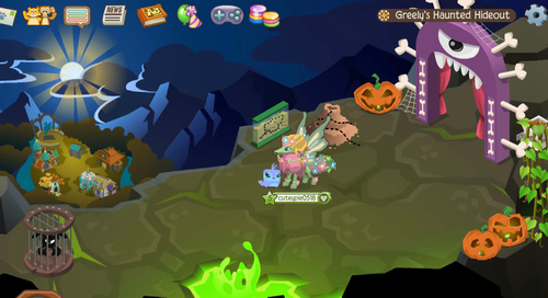AJHQ Greely's Haunted Hideout Den SECRET ITEM! — Animal Jam Archives